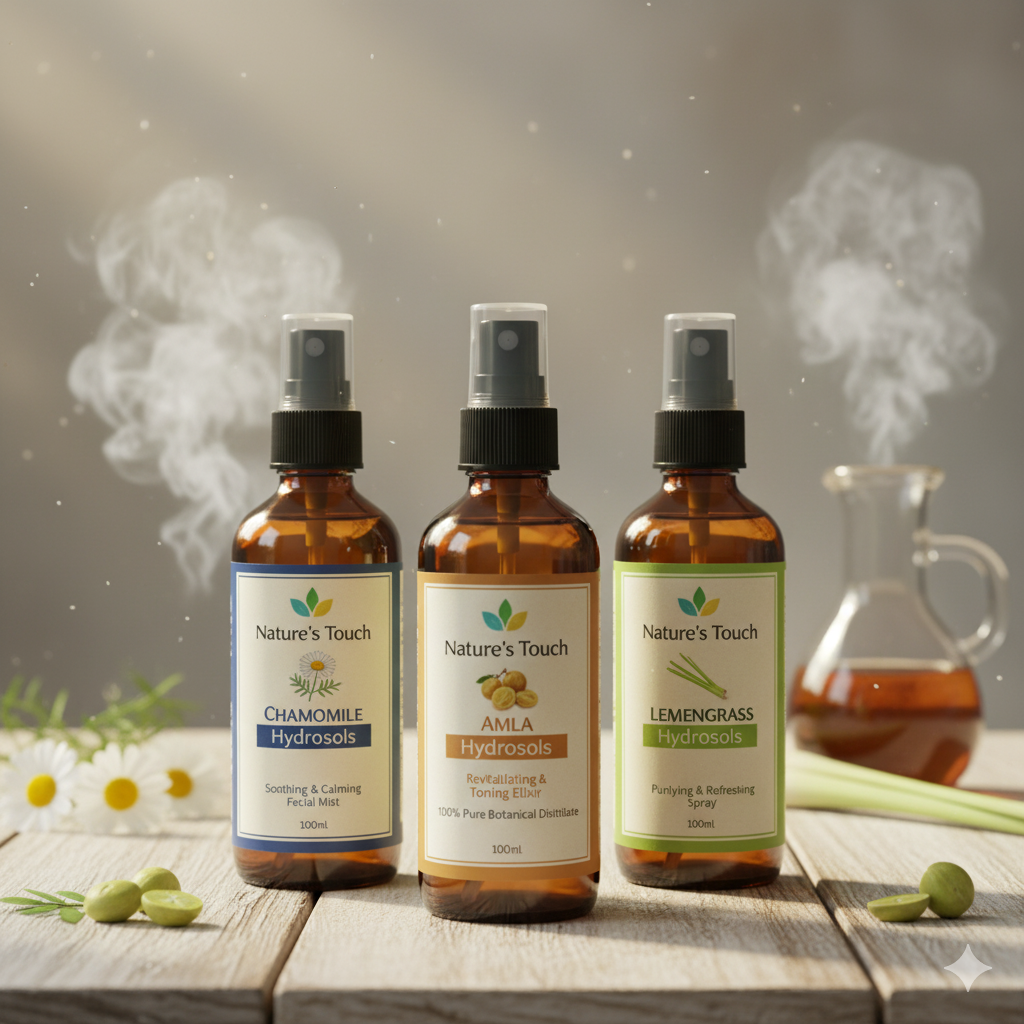 Hydrosols & Floral Waters - Chamomile, Amla, Lemongrass – Nature's Touch